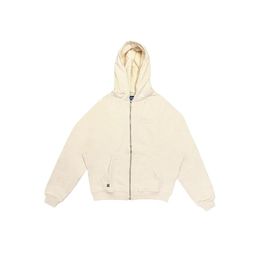 PEQUS Zip-Up Hoodie 'Debossed Logo' female Beige size XL
