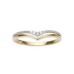 Firetti Diamantring Damen Gr&ouml;&szlig;e 50/51 gold / silber / wei&szlig;
