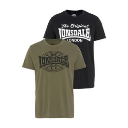 Lonsdale Shirt 'Morham' male Green, Black size L