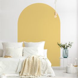 Bilderwelten Rundbogen Tapete Honig - Schlafzimmer Wohnzimmer - hinterm Bett - halbrund rund - selbstklebend Fototapete