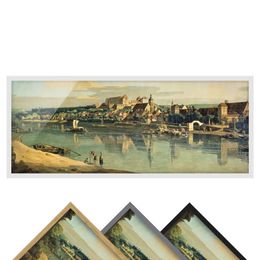 Bilderwelten Bild mit Rahmen - Panorama Bernardo Bellotto - Blick auf Pirna