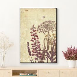 Wechselbild Vintage Leinenoptik Blumen