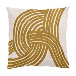 Bilderwelten Dekokissen Kissenbezug beige originell Abstrakt - Knoten braun - Bett Couch Sofakissen Bezug & F&uuml;llung in 40x40 50x50 60x60