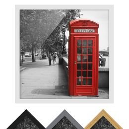Bilderwelten Bild mit Rahmen - Quadrat Telephone