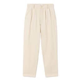 thinking mu Pleat-Front Pants ' Hemp Rina ' female White size 40