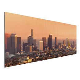 Bilderwelten Alu Dibond Outdoor Bild Stadt einzigartig Motiv wetterfest - Skyline of Los Angeles - Amerika Wohnzimmer Schlafzimmer