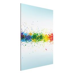 Bilderwelten Alu-Dibond Outdoor Bild Rainbow Splatter