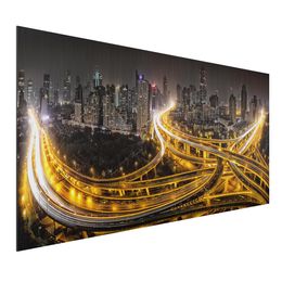 Bilderwelten Alu-Dibond Outdoor Bild Shanghai at Night