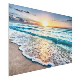 Alu-Dibond Natur & Landschaft Sonnenuntergang am Strand