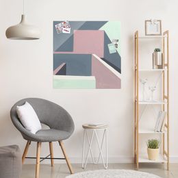 Bilderwelten Glasbild originell Abstrakt einzigartig Glas Wandbild - Schatten der W&auml;nde II - Deko Wohnzimmer Schlafzimmer