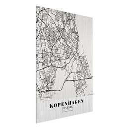 Bilderwelten Alu-Dibond Outdoor Bild Stadtplan Kopenhagen - Klassik