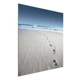 Bilderwelten Alu-Dibond Outdoor Bild Spuren im Sand