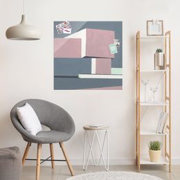 Bilderwelten Glasbild originell Abstrakt einzigartig Glas Wandbild - Schatten der W&auml;nde I - Deko Wohnzimmer Schlafzimmer