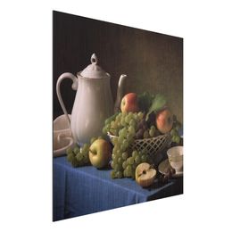 Bilderwelten Alu-Dibond Outdoor Bild Stillleben mit Kaffeekanne