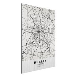 Bilderwelten Alu-Dibond Outdoor Bild Stadtplan Berlin - Klassik