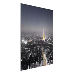 Bilderwelten Alu Dibond Outdoor Bild Stadt einzigartig modern wetterfest - Tokio - Asia Wohnzimmer Schlafzimmer