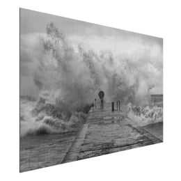 Bilderwelten Alu-Dibond Outdoor Bild Tosendes Meer