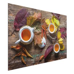 Bilderwelten Alu-Dibond Outdoor Bild Tee im September
