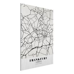 Bilderwelten Alu-Dibond Outdoor Bild Stadtplan Frankfurt - Klassik