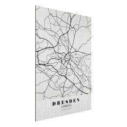 Bilderwelten Alu-Dibond Outdoor Bild Stadtplan Dresden - Klassik