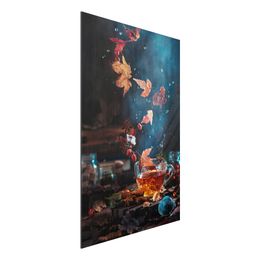 Bilderwelten Alu-Dibond Outdoor Bild Teetasse im Herbst