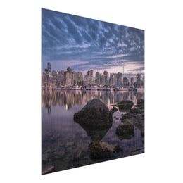Bilderwelten Alu-Dibond Outdoor Bild Vancouver im Sonnenuntergang