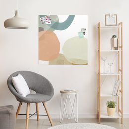 Bilderwelten Glasbild originell Abstrakt pastell Glas Wandbild - Pailletten im Detail II - Deko Wohnzimmer Schlafzimmer