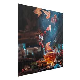 Bilderwelten Alu-Dibond Outdoor Bild Teetasse im Herbst