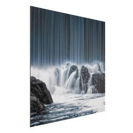 Bilderwelten Alu-Dibond Outdoor Bild Wasserfall in Finnland