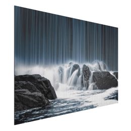Bilderwelten Alu-Dibond Outdoor Bild Wasserfall in Finnland