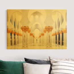 Bilderwelten Leinwandbild - Querformat Moschee in Gold