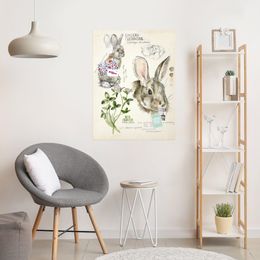 Bilderwelten Glasbild - Hochformat Wildnis Journal - Kaninchen