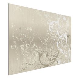 Bilderwelten Alu Dibond Outdoor Bild einzigartig modern wetterfest - Perlmutt Ornament Design - Deko Wohnzimmer Schlafzimmer