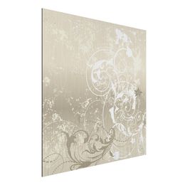 Bilderwelten Alu-Dibond Outdoor Bild Perlmutt Ornament Design