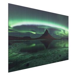 Bilderwelten Alu-Dibond Outdoor Bild Polarlicht in Island