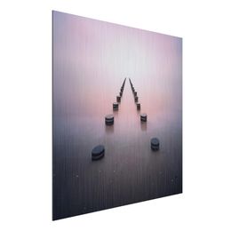 Bilderwelten Alu-Dibond Outdoor Bild Zen am Strand