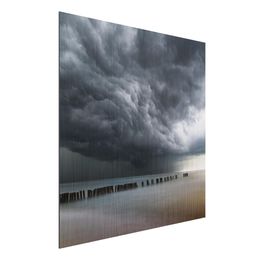 Bilderwelten Alu-Dibond Outdoor Bild Sturmwolken &uuml;ber der Ostsee