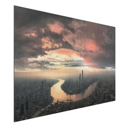 Bilderwelten Alu-Dibond Outdoor Bild Shanghai am Morgen