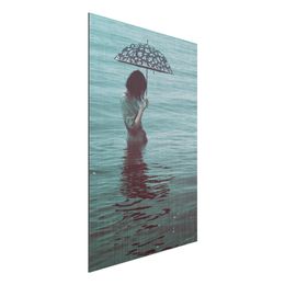 Bilderwelten Alu-Dibond Outdoor Bild Spaziergang im Wasser