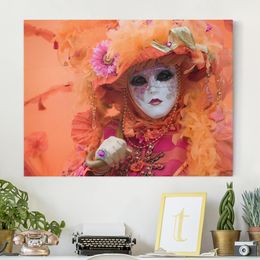 Bilderwelten Leinwandbild - Querformat Karneval in Orange