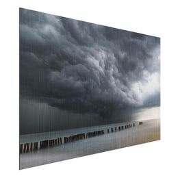 Bilderwelten Alu-Dibond Outdoor Bild Sturmwolken &uuml;ber der Ostsee