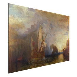Bilderwelten Alu Dibond Outdoor Bild originell braun modern wetterfest - William Turner - Odysseus - Deko Wohnzimmer Schlafzimmer
