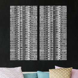 Bilderwelten 2-teiliges Leinwandbild - Hochformat Skyscraper