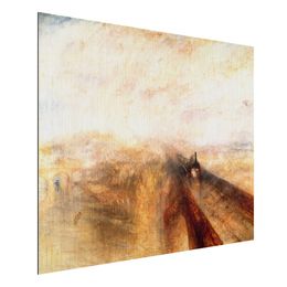 Bilderwelten Alu Dibond Outdoor Bild originell einzigartig Abstrakt wetterfest - William Turner - Regen - Deko Wohnzimmer Schlafzimmer