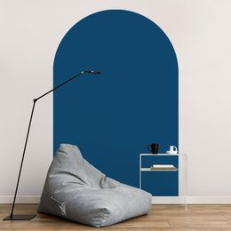 Bilderwelten Rundbogen Tapete Preussisch-Blau - Schlafzimmer Wohnzimmer - hinterm Bett - halbrund rund - selbstklebend Fototapete