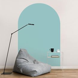 Bilderwelten Rundbogen Tapete Pastellt&uuml;rkis - Schlafzimmer Wohnzimmer - hinterm Bett - halbrund rund - selbstklebend Fototapete