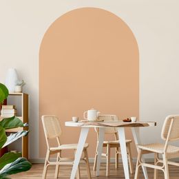 Bilderwelten Rundbogen Tapete Pfirsich - Schlafzimmer Wohnzimmer - hinterm Bett - halbrund rund - selbstklebend Fototapete