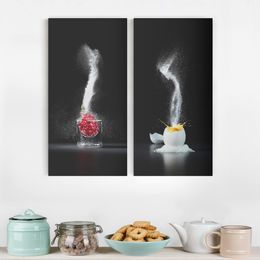 Bilderwelten 2-teiliges Leinwandbild - Hochformat S&uuml;&szlig; & Salzig