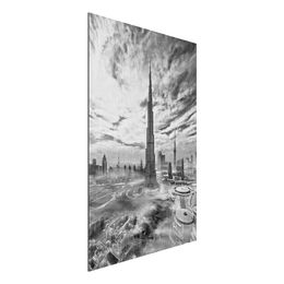 Bilderwelten Alu-Dibond Outdoor Bild Dubai Super Skyline