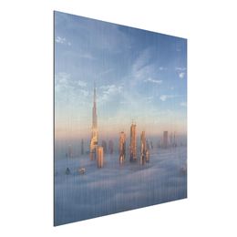 Bilderwelten Alu-Dibond Outdoor Bild Dubai &uuml;ber den Wolken